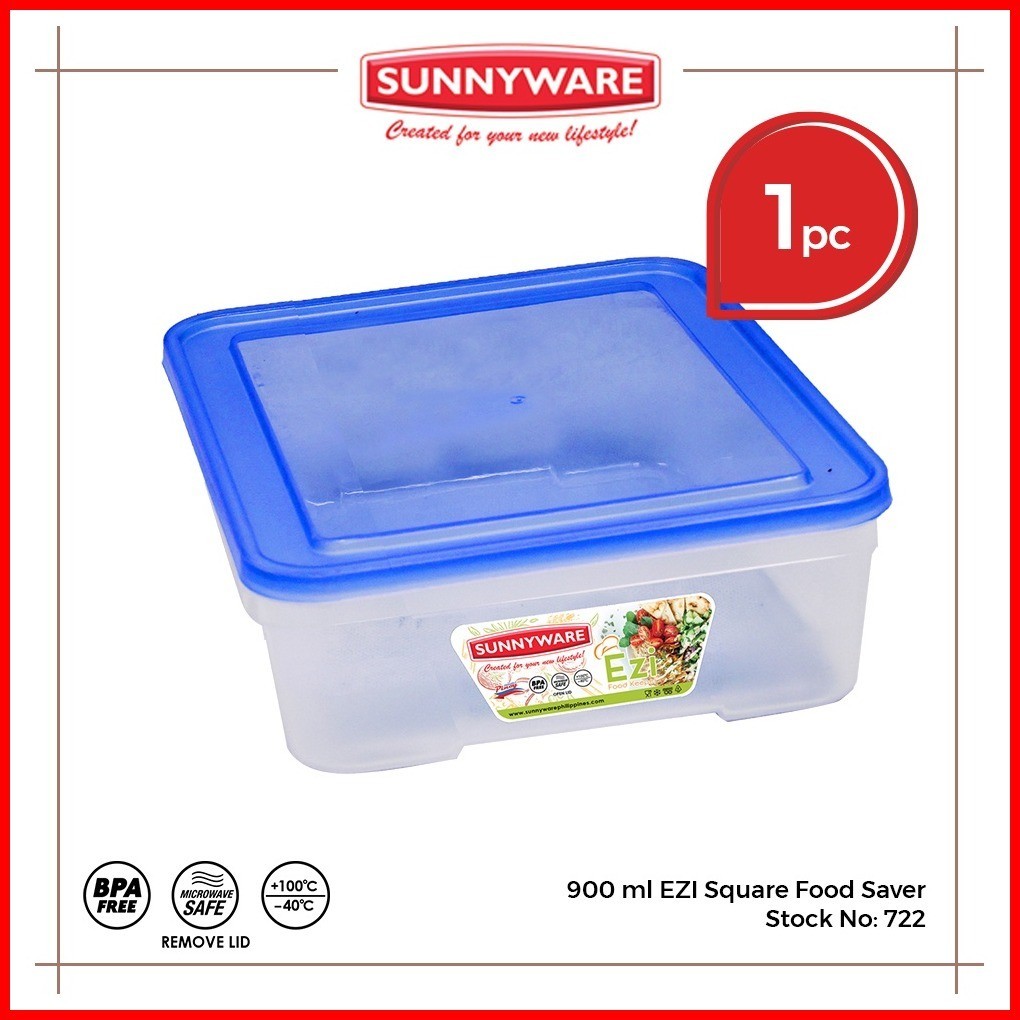 ♣ 1pc 900 ml EZI Food Saver Keeper Storage Container [Sunnyware 722 ...