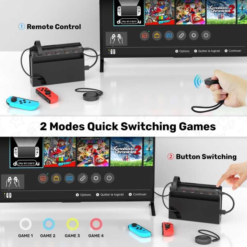 Unitek 4-In-1 Switch Game Switch Para Sa Nintendo Switch/Switch OLED ...