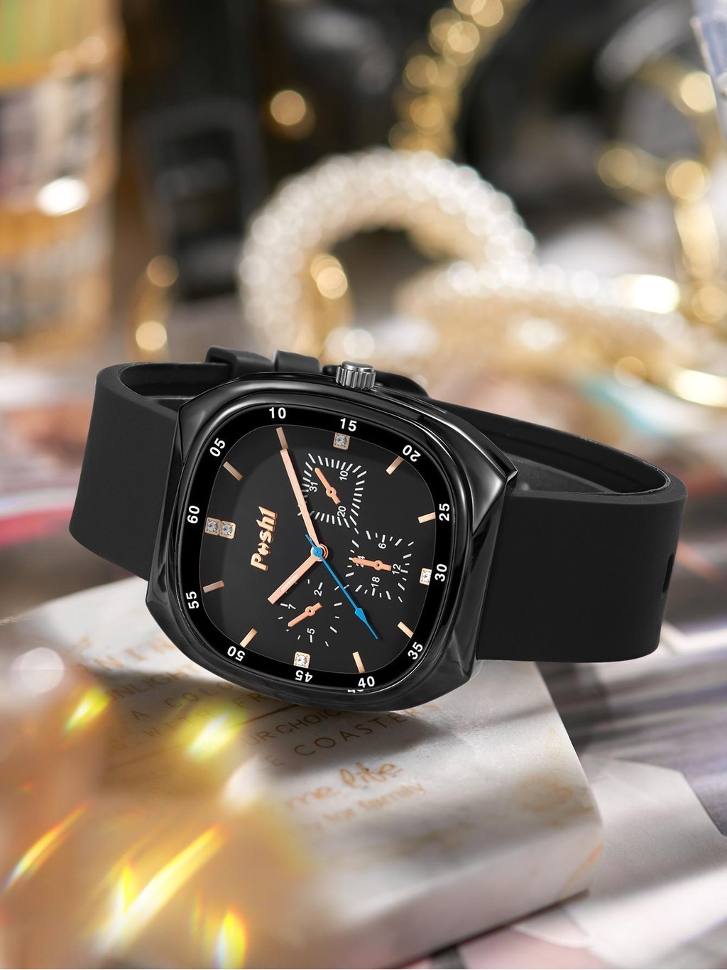 POSHI Original Luxury silicone strap Fashion Ladies Waterproof Watch ...