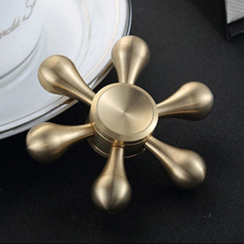 Delicateness Gear Hand Spinner All Copper Fidget Spinner Nine Teeth ...