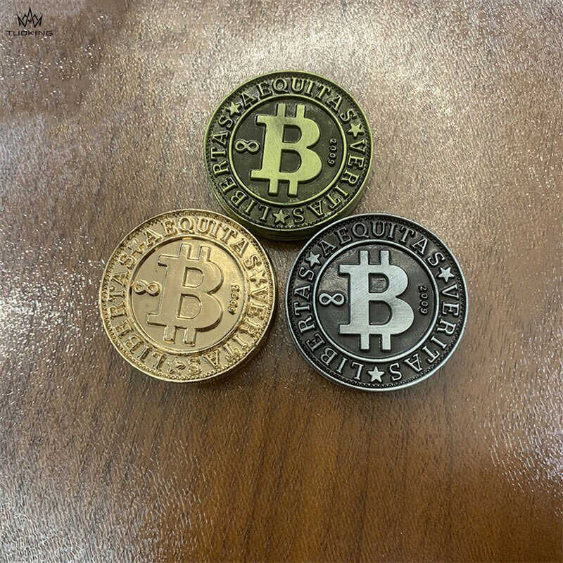 Magnetic Slider Bitcoin Haptic Coins Edc Adult Metal Fidget Anti-Stress ...