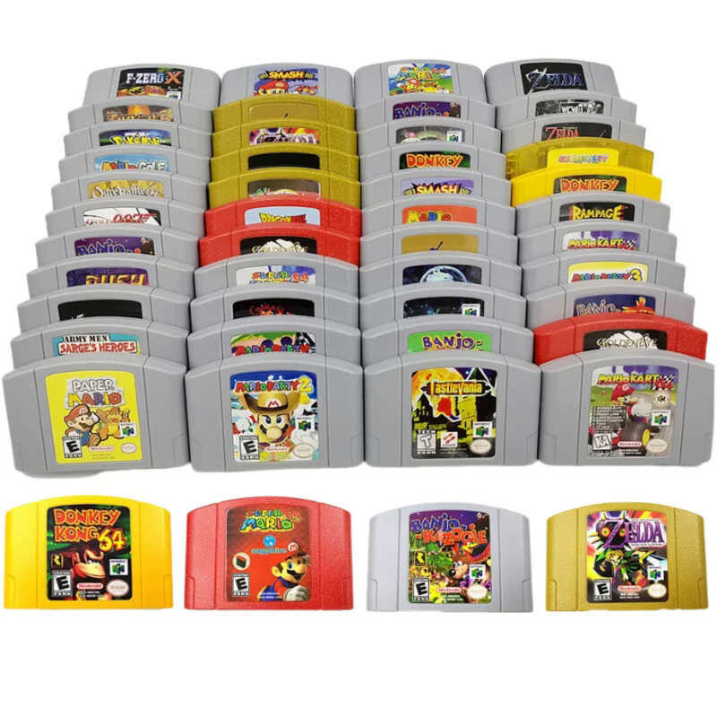 Cartridge Cards N64 Mario Kart Super Smash Bros Legend Of Zelda Series ...