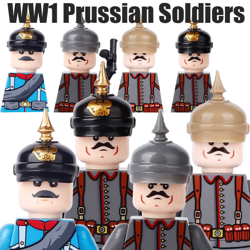 Ww1 German Military Prussian Soldiers Figures Building Blocks Ww2 Army ...