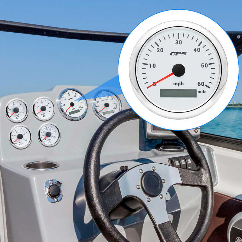 85Mm Speedometer Gamit Ang GPS Antenna 7 Color Backlight 60Mph Para Sa ...