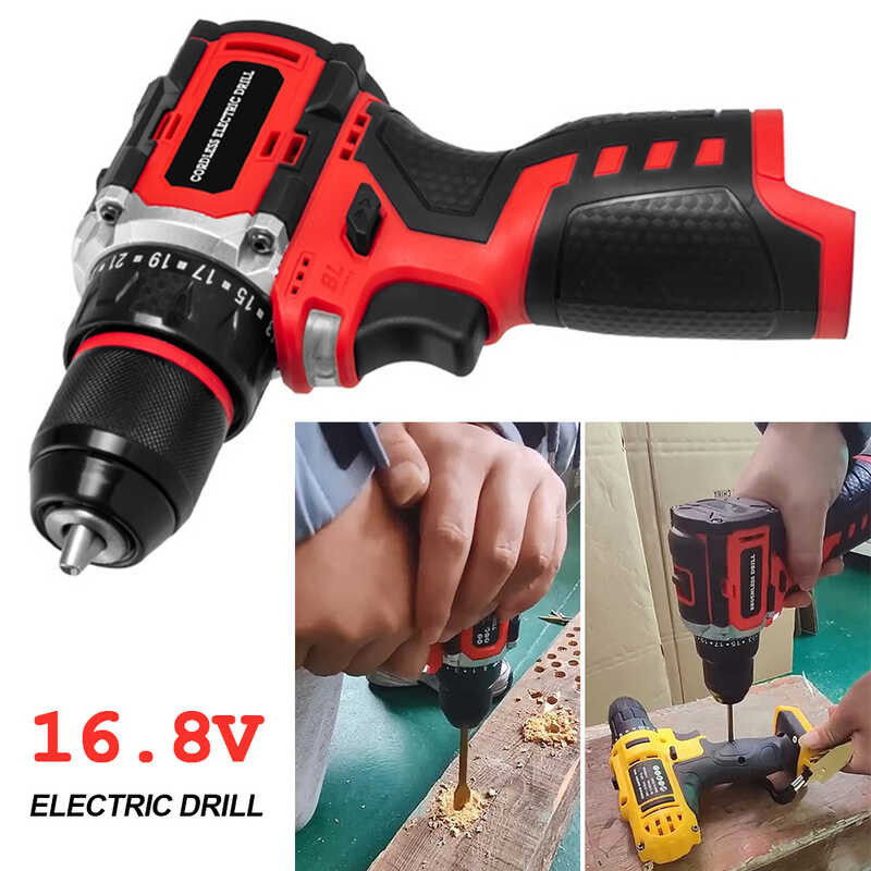 16.8V Portable 23 Torque Settings Brushless Cordless Electric Drill ...