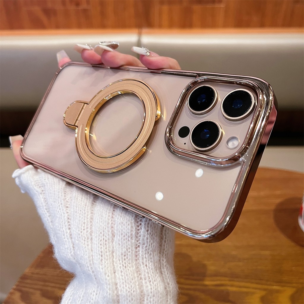With Camera Button Luxury Flip Bracket Phone Case for IPhone 16 Pro Max ...