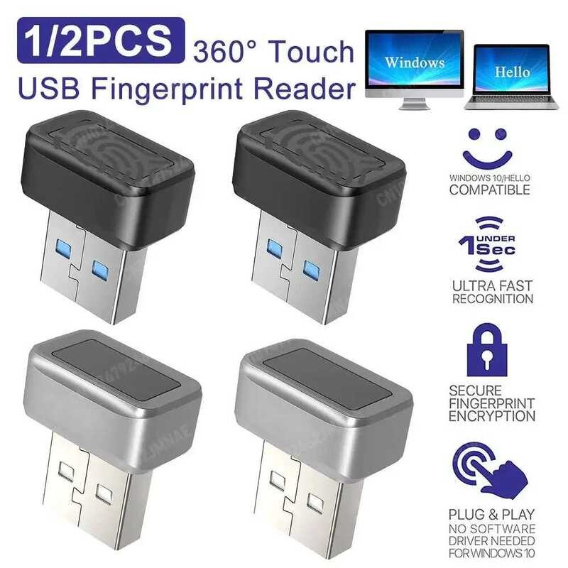 Reader USB FIDO U2f Fingerprint Scanner Windows Hello 360° Touch ...