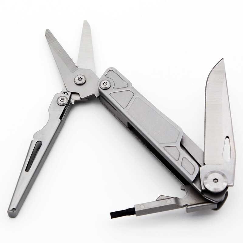 Portable Stainless Steel Pocket EDC Folding Multitool Knife Scissors ...