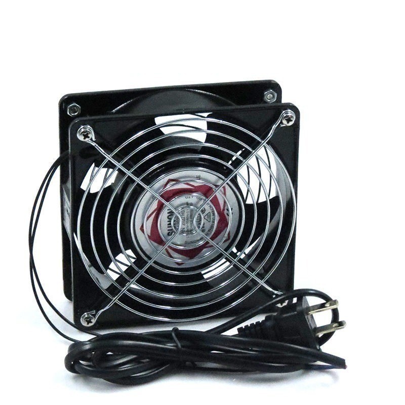 220V Metal 120mm Blower Cooling Fan with Grill Plug Iron Mesh Resistant ...