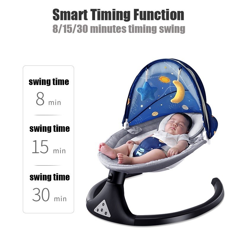 Baby Electric Rocker Swing Chair With Net Smart Bluetooth Electric Baby ...