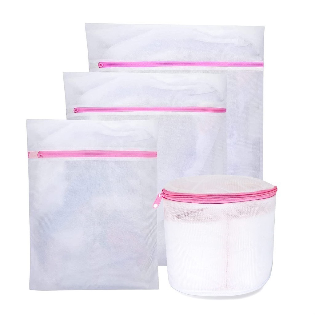 4in1 WASHING BAGS LAUNDRY MESH ZIPPED WASHING MACHINE BAG FOR BRA,SOCKS ...