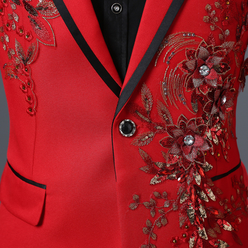 Male Singer Nightclub Stage Performance Costume Host Suit Bar Dress ...