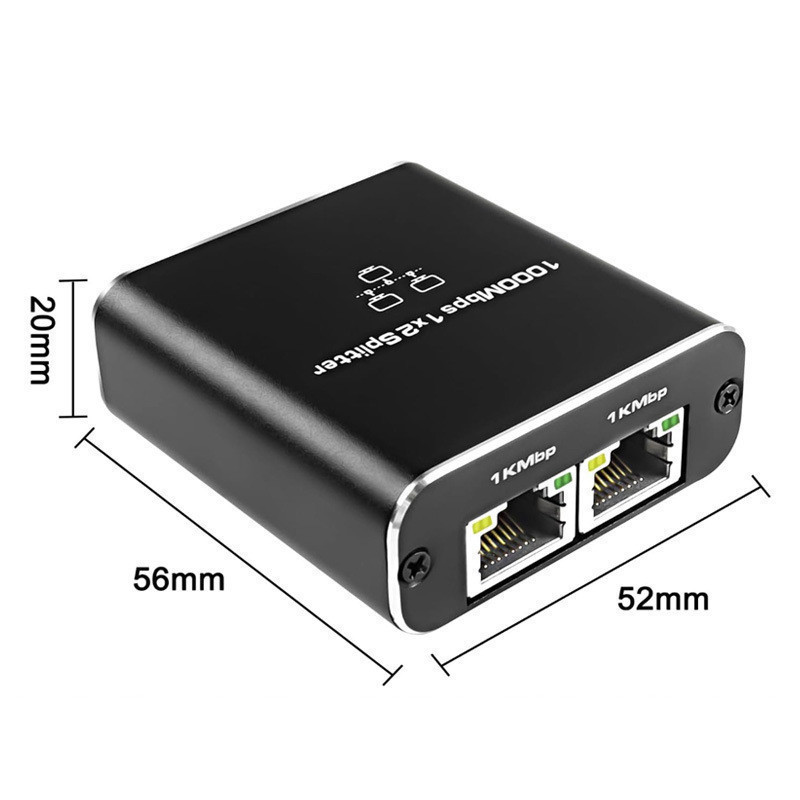 1000Mbps 1 in 3 Out Ethernet Adapter RJ45 Splitter Lan Connector Cat 6 ...