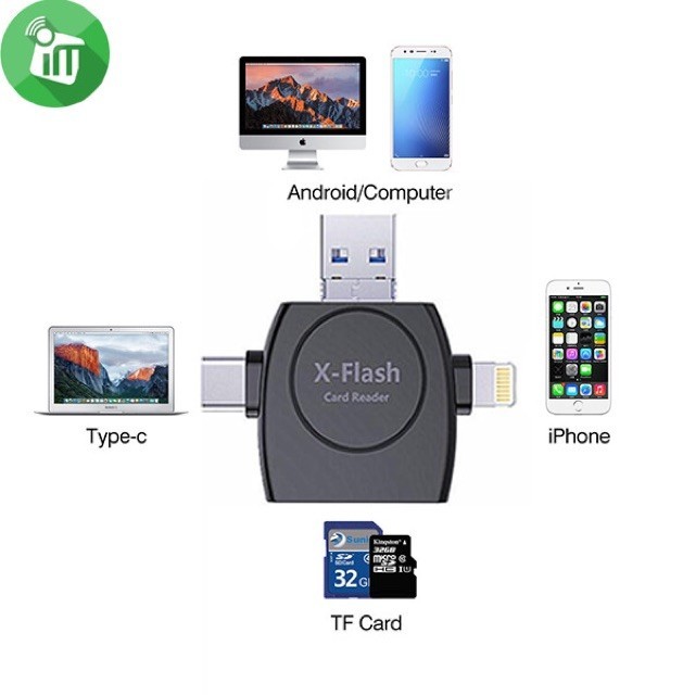 ∇ ♀ X Flash 5in1 Card Reader/Drive support FAT32 and exFAT | Shopee ...