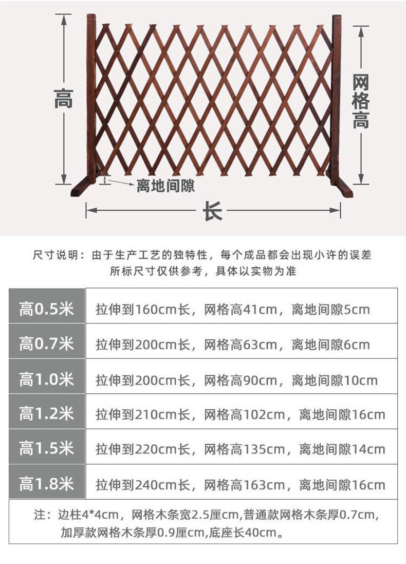 Retractable Fence Fence Outdoor Fence Courtyard Fence Garden Lattice ...