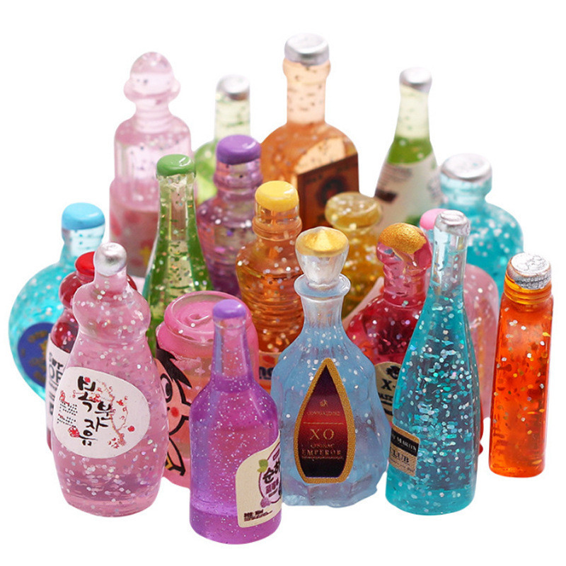 10Pcs/set Random Mixed Simulated Soda Cola Wine Mini Drink Bottles ...