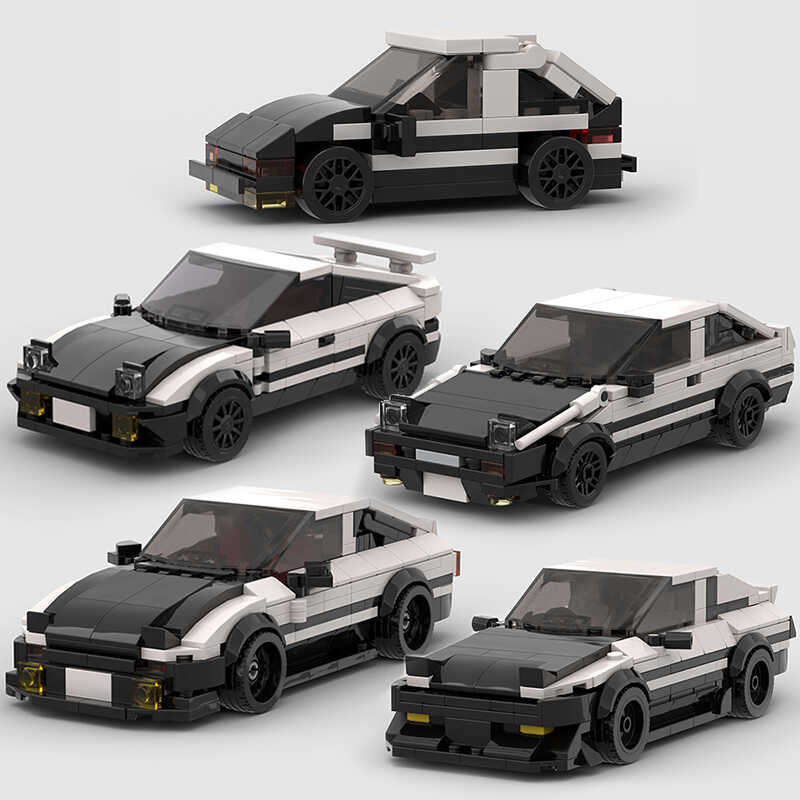 City Car Vehicle Speed Champion Racer MOC Ae86 Gt-Apex Building Blocks ...