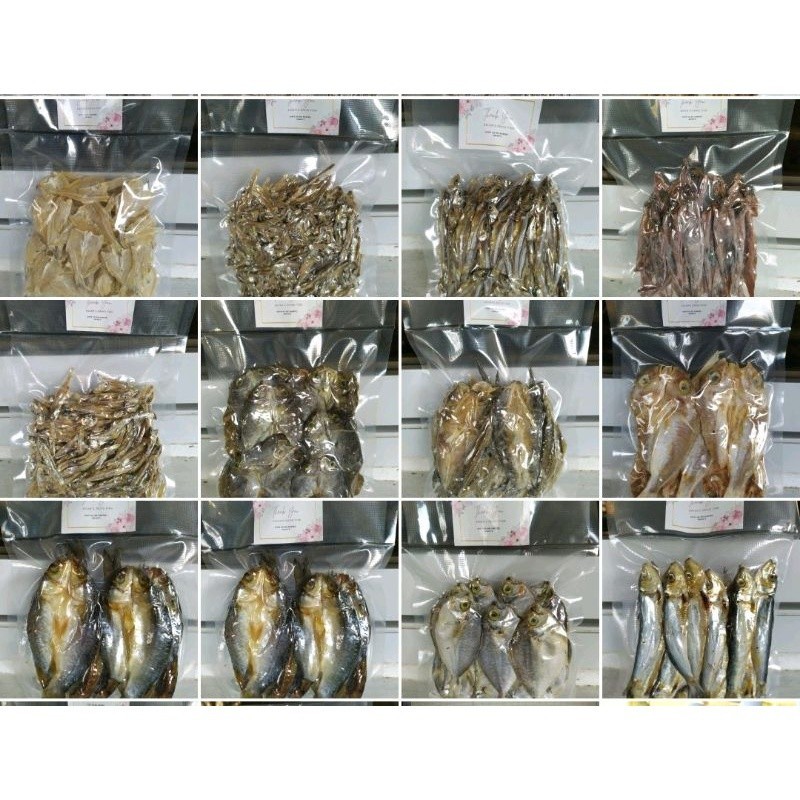 ☑ ☪ DRIED FISH -TUYO- - VACUUM SEALED 250 grams ( pusit,boneless,daing ...