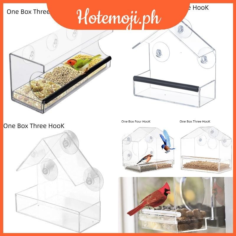 Bird Acrylic Clear Cage With Suction Cups Perfect For Birds Shape Small ...