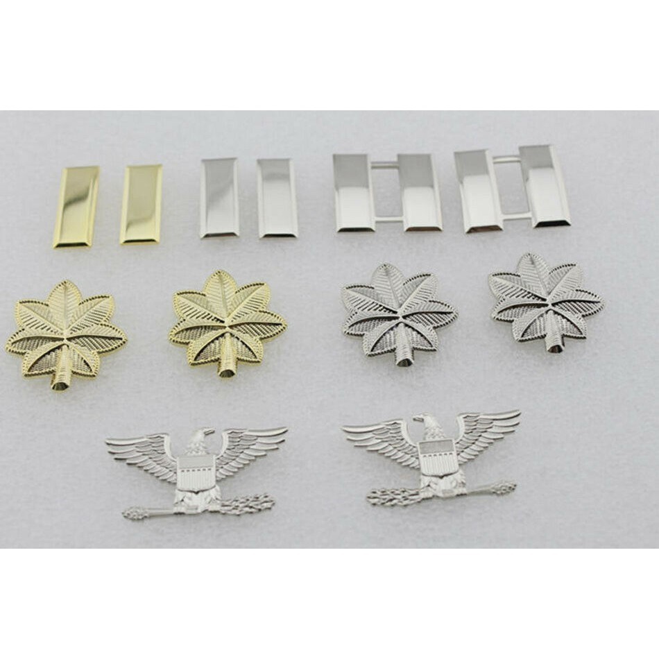 U.S. US ARMY OFFICER'S RANK INSIGNIA PIN BADGE COLLAR PIN full size-6 ...