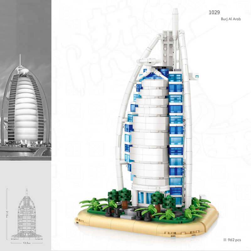 World Nanobrick Famous Modern Landmark Architecture Micro Mini Block ...