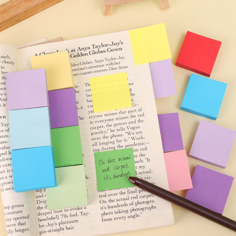 Mini Colored Sticky Notes - Portable Writable Self-Adhesive Memo Pad ...