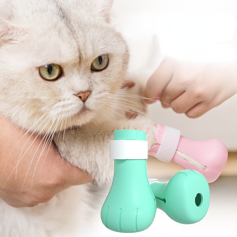 4pcs Cat Bath Foot Cover Anti Scratch Silicone Cat Shoes Anti Slip Foot ...