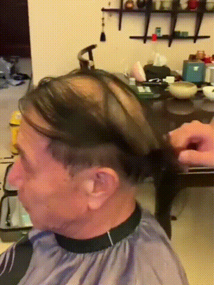 Men's Full Head Wig Natural And Realistic Middle-Aged And Elderly Short ...