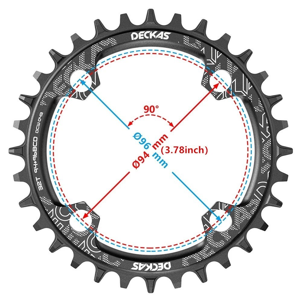 Deckas Round 96BCD 94+96bcd 40/42/44 MTB Mountain Bike Bicycle Chainring For Alivio M4000 M4050 ...