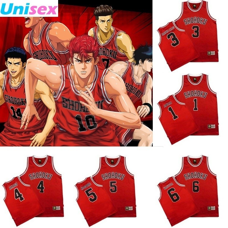 Slam Dunk Basketball SHOHOKU Jersey Cosplay Costume Athletic Apparel ...
