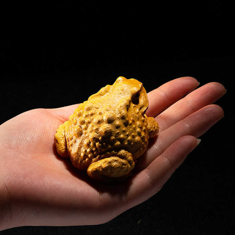 Boxwood 5/6Cm Lucky Rich Toads Frogs Golden Toad Decoration Animal ...