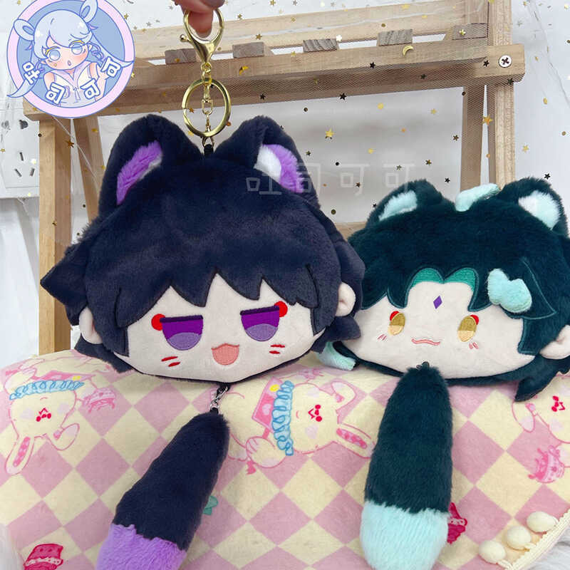 Plush Kawaii Cat Coin Purse Anime Genshin Impact Xiao Balladeer Wallet ...