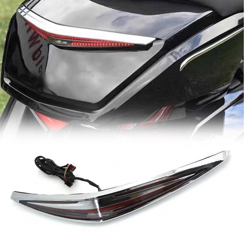 ABS Bagong Motorcycle Trunk Spoiler LED Red Rear Brake Light Turn ...