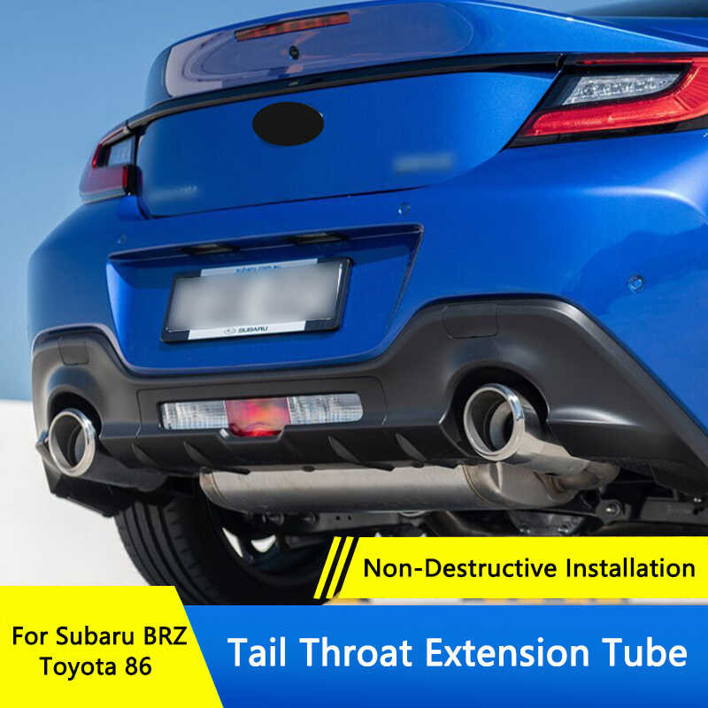 Exhaust QHCP Car Pipe Rear Tail Throat Extension Tube Stainless Steel ...