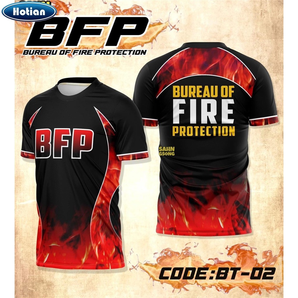 BFP Fire department Shirts Full Sublimation Men and Women Tops | Shopee ...