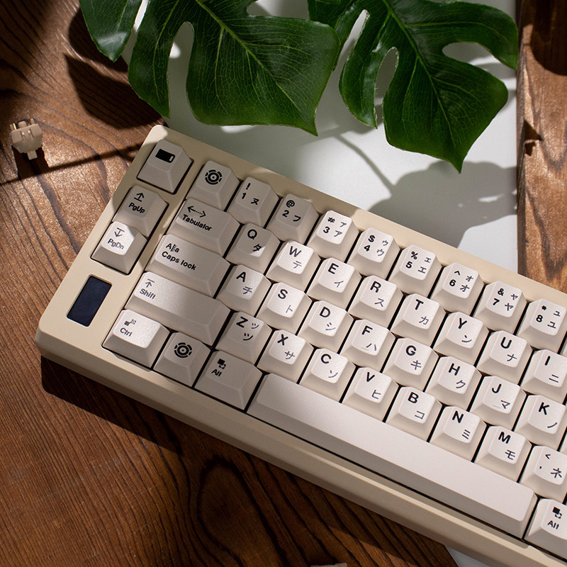 BOW White / Gray keycap Minimalist Japanese PBT cherry profile for MX ...