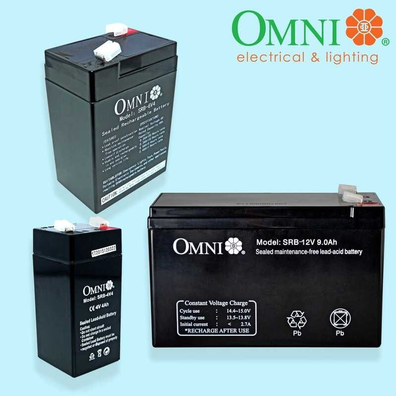 OMNI Rechargeable Sealed Lead Acid Battery, 4V 6V 4Ah, 12V 9Ah | Shopee ...
