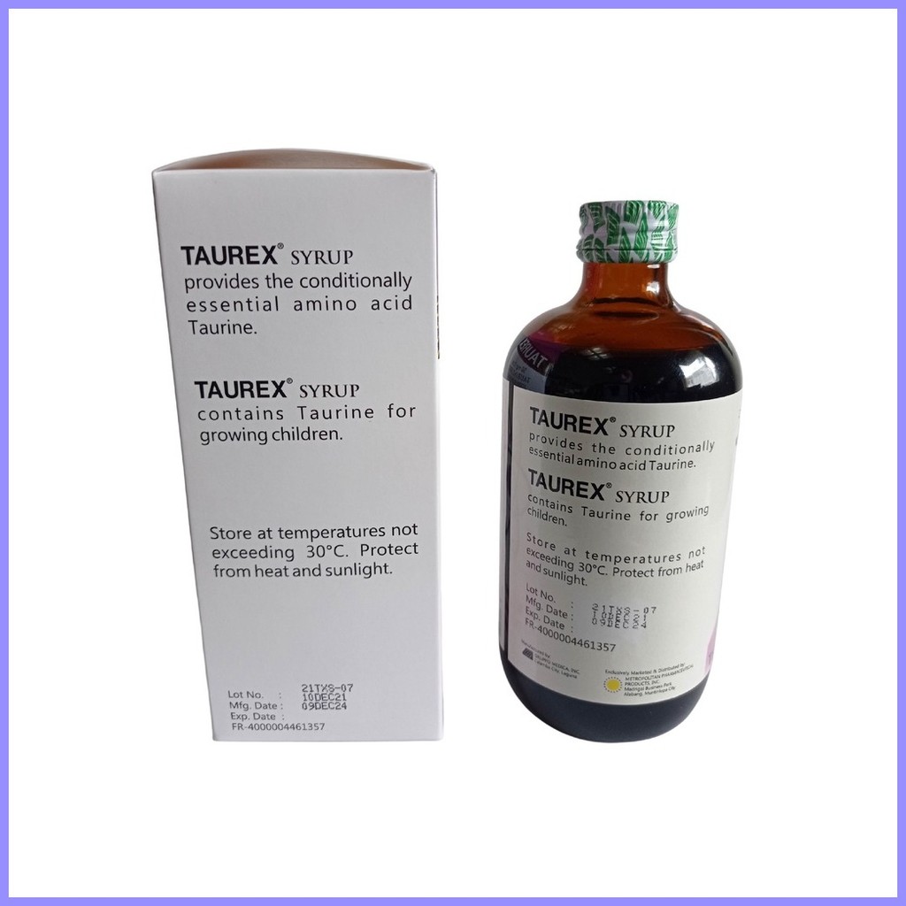 TAUREX Taurine 50 mg/5 mL Syrup 240ML | Shopee Philippines