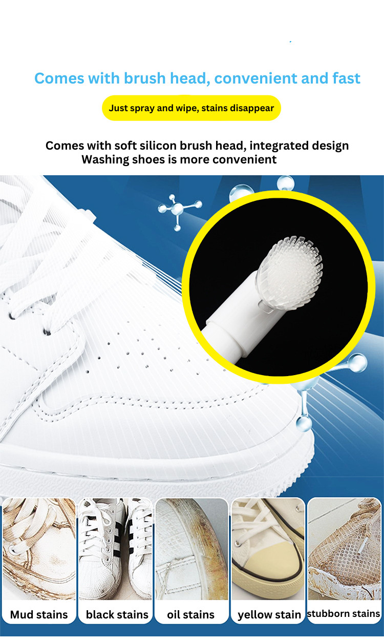 Shoe Cleaner Spray White Sneaker Yellow Stain Remover Ultra Foam ...