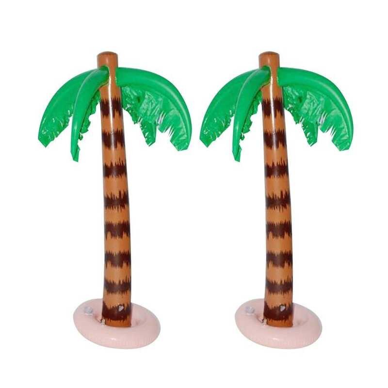 Straight PVC simulation shaped coconut tree inflatable island coconut ...