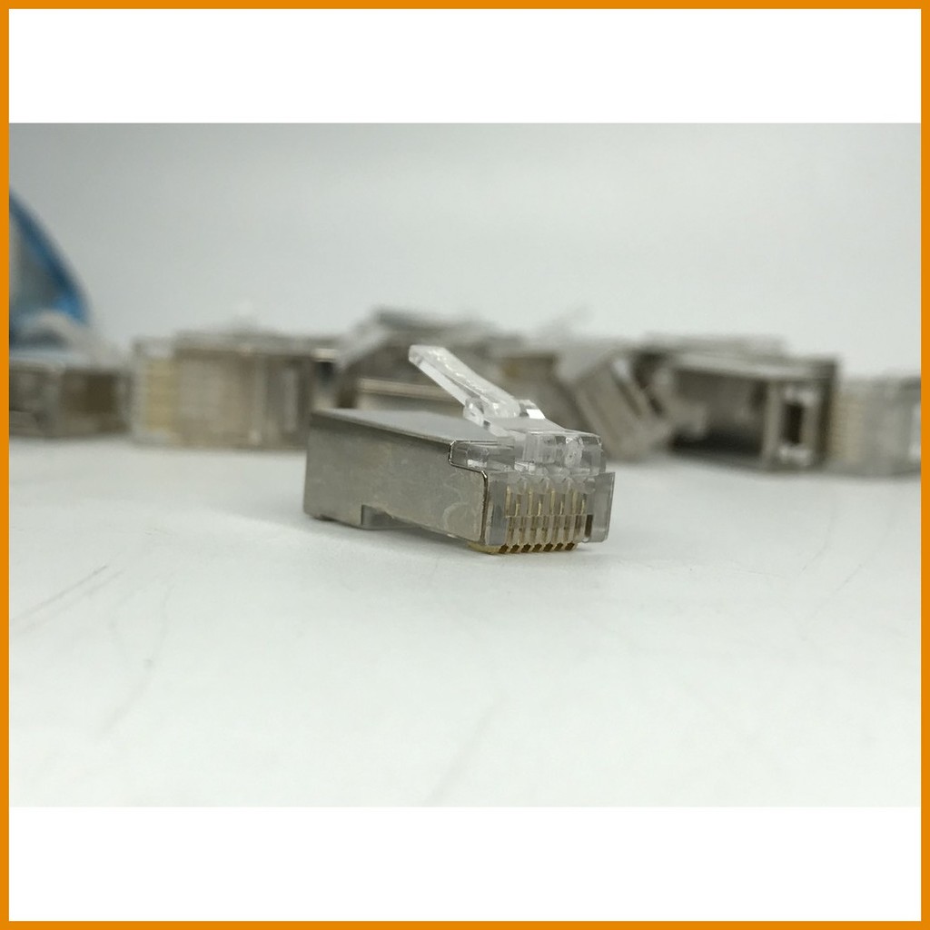 100% ∥ EZ-RJ45 CAT 6 METAL SHIELDED CONNECTOR, RJ45 CLOSE END | Shopee ...