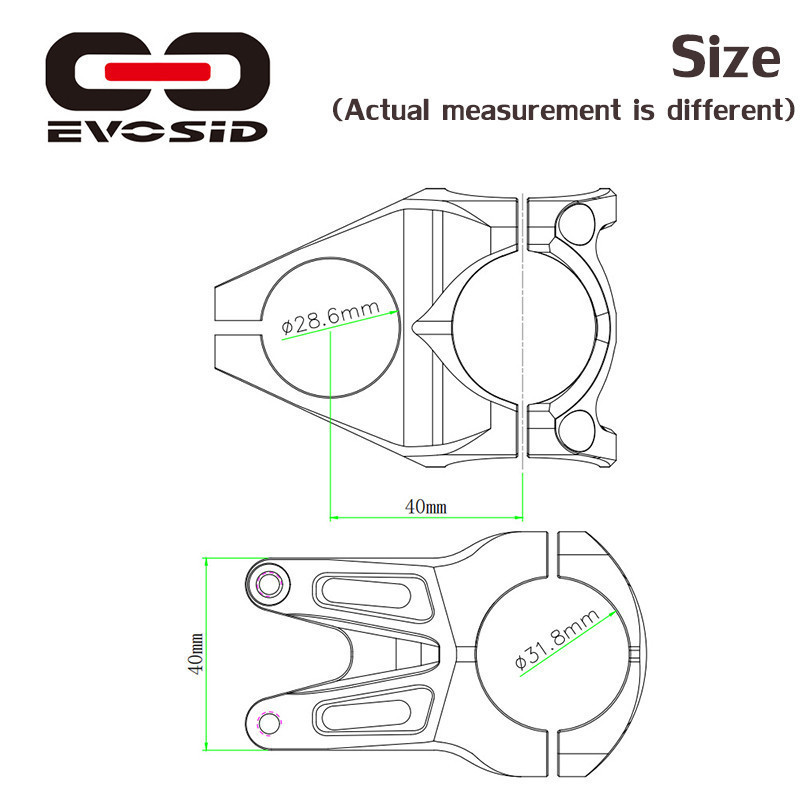 Bicycle Handle Stem CNC Lightweight MTB Handlebar Stems 40mm Alloy Stem ...