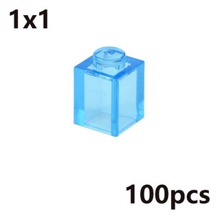 MOC Transparent Thick Building Blocks 1X1 1X2 2X2 2X4 Dots Clear Brick ...
