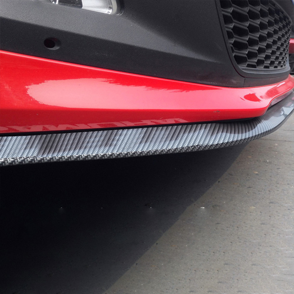 2.5M Car Front Bumper Lip Rubber Universal Bumper Protector carbon ...
