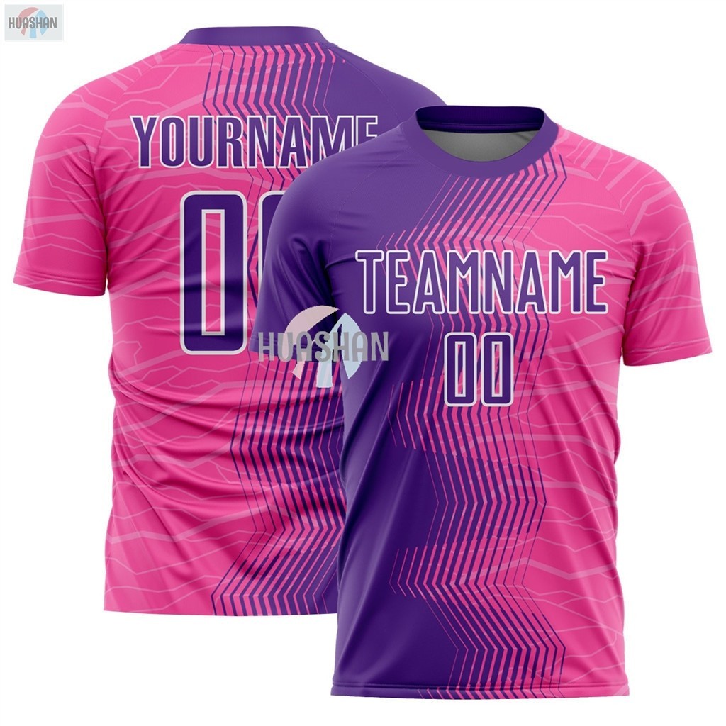 【Free Custom Name & Number】Custom Pink Purple-White Gradient Arrow ...