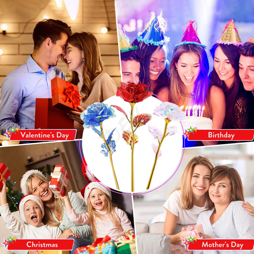 【Glowing Rose】Artificial flower LED Flashing Rose for Valentine's Day ...