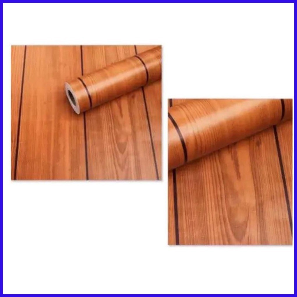 wood wallpaper sticker PVC for bedroom DIY self adhesive 10meters by ...