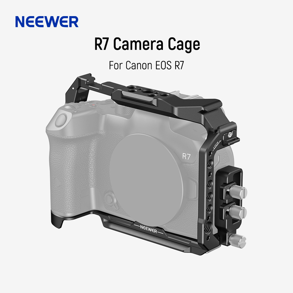 NEEWER Camera Cage For Canon EOS R7 Aluminum Video Rig with HDMI Cable ...