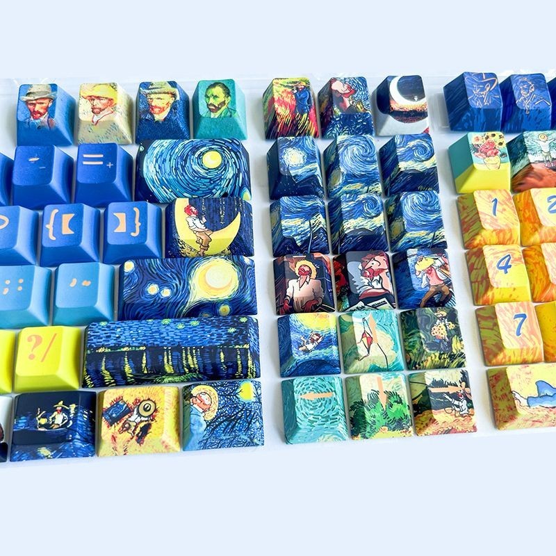 Van Gogh's World Keycap XDA/Cherry Profile PBT Five-sided Dye ...