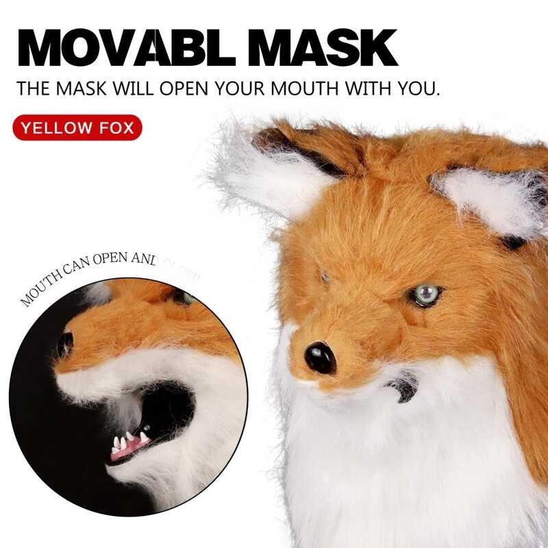 Mouth New Movable Fox Mask Para Sa Hallowee Costume Cosplay Party Wolf ...